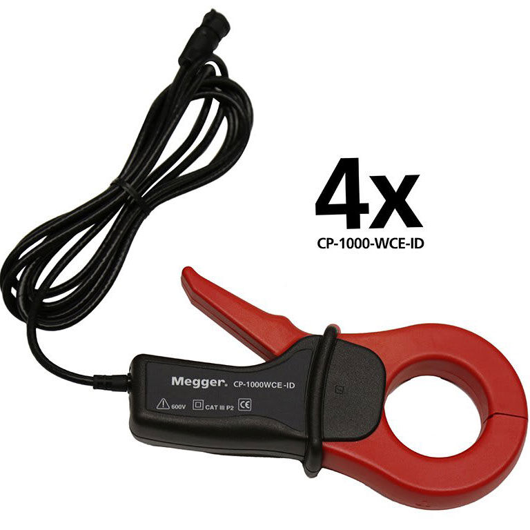 Megger CP-1000WCE-ID-KIT Kit of 4 CP-1000WCE-ID 1000A Split Core Current Clamps - TRUEPOINTLAB