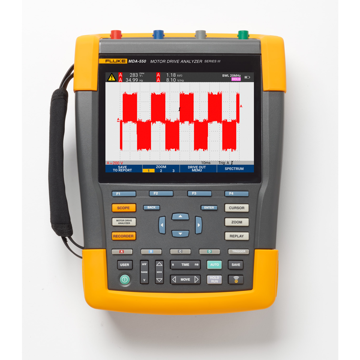 Fluke MDA-550-III Motor drive analyzer, 4 channel, color – TRUEPOINTLAB