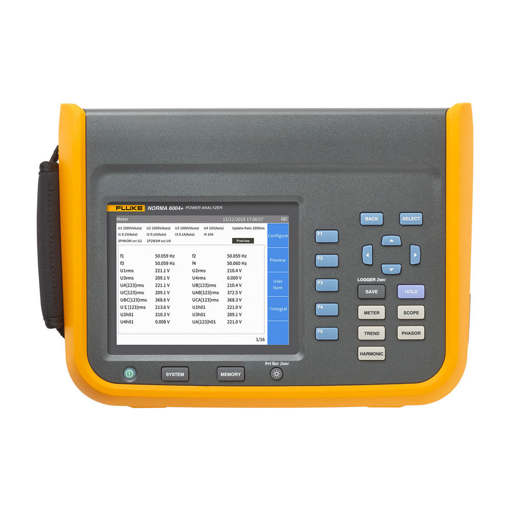 Fluke NORMA 6004+ Portable Power Analyzer with Speed & Torque, Four ...